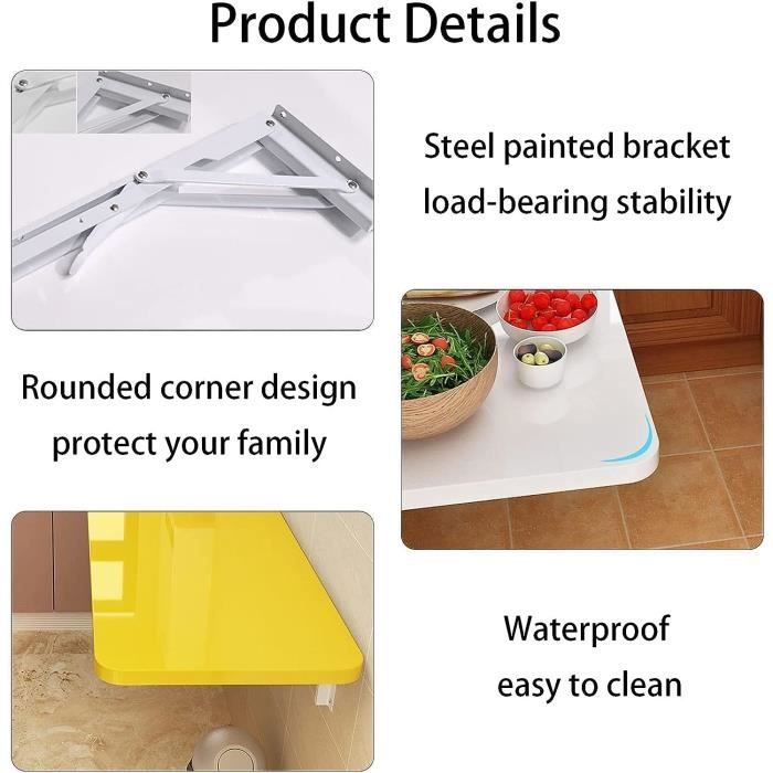 Table Murale Pliante Table Murale Rabattable, Bureau Mural Rabattable ...