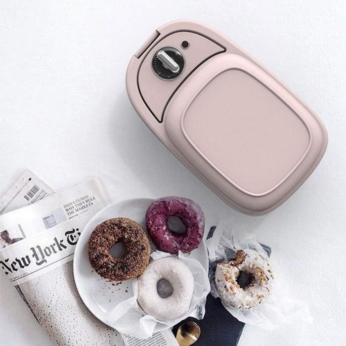 Mini Waffle Machine Maker Gaufrier Belge Avec Plaques Amovibles Double ...