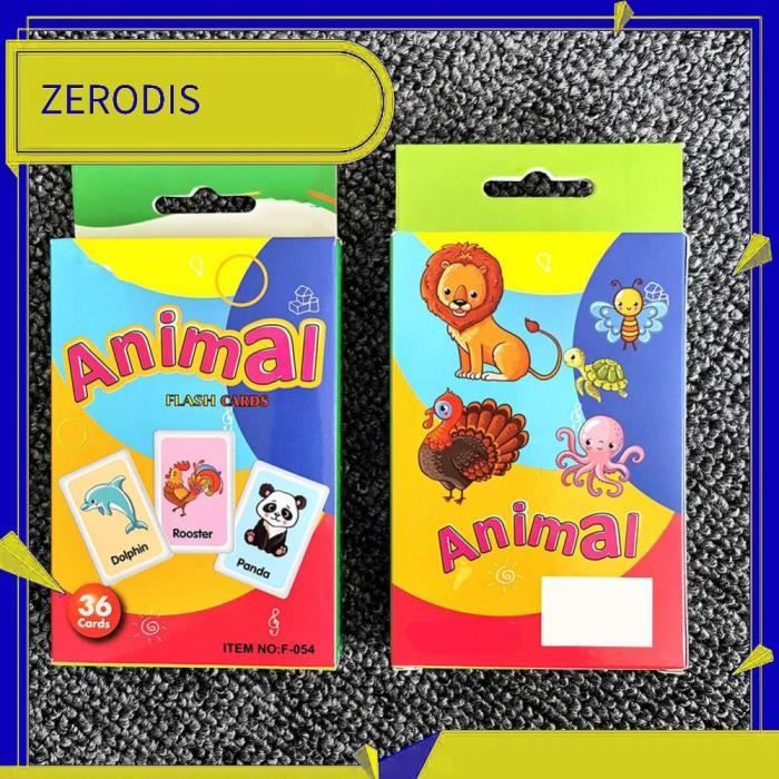 Cartes de reconnaissance des animaux pour enfants, 36 pièces, cartes d ...