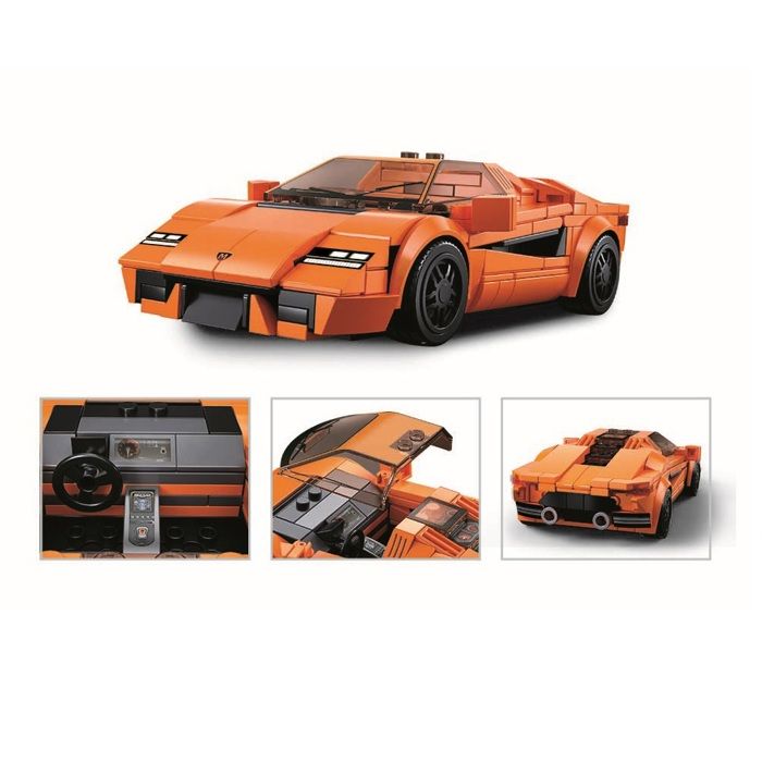 Briques de construction - SLUBAN - Voiture de sport orange - 264 pièces ...