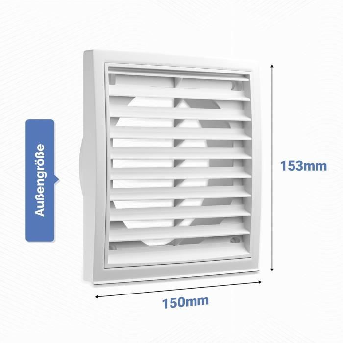 Système Aération et Ventilation Extensible, Bouche VMC 125 mm ...