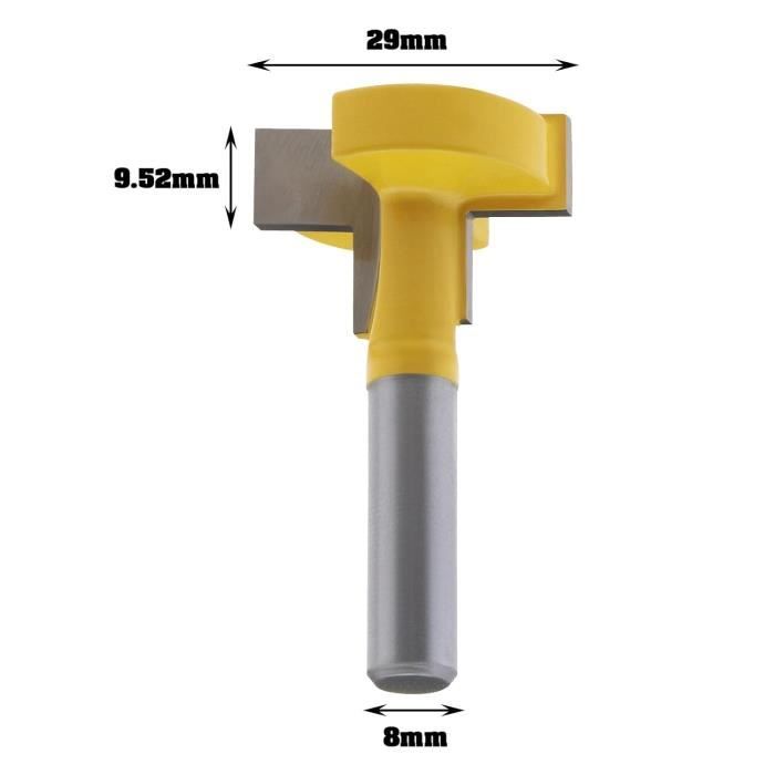 Fraise À Rainure En T Droite À Tige De 8Mm T-Track Rainurage Routeur Fraise Outils De Travail Du ...