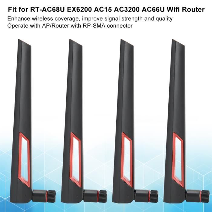 Cikonielf Antenne de routeur Wifi Antenne WiFi omnidirectionnelle SMA 4 ...