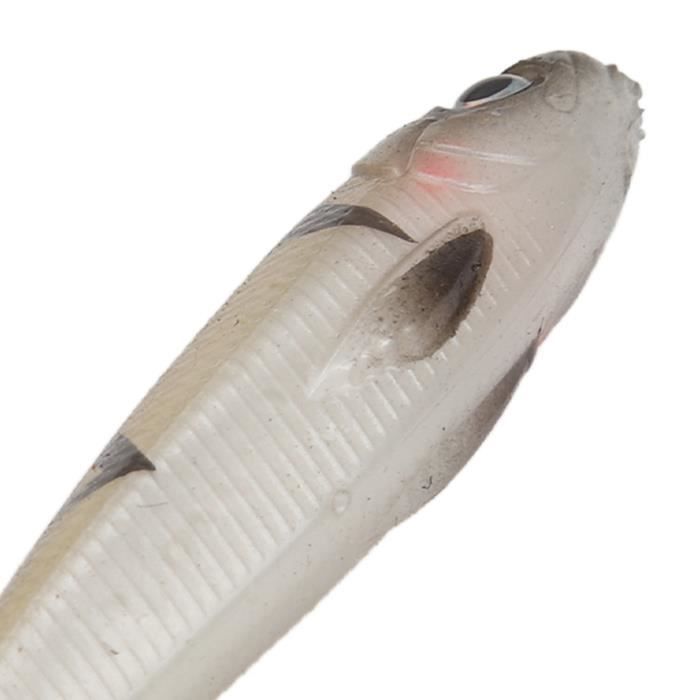 Appât pour poisson à queue en T - VGEBY - 10 cm - 7 pièces - Silicone ...