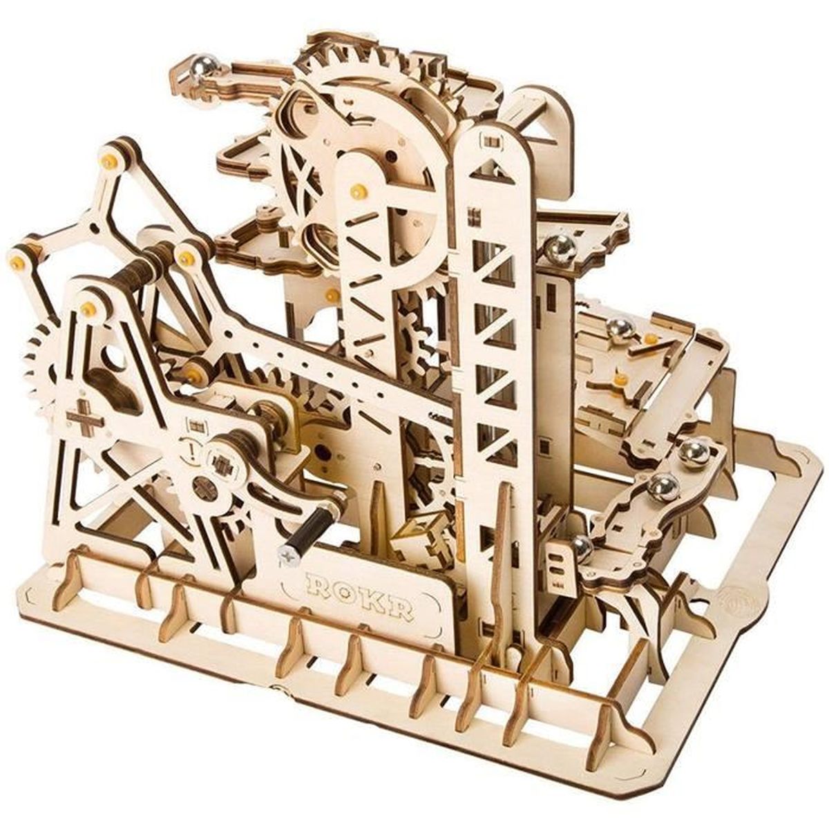 ROKR Maquette mécanique en Bois Puzzle 3D Marble Run Mécanique 3D Bois ...