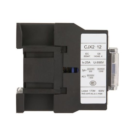 Contacteur AC CJX2-1201 CJX2-1201 Contacteur AC à montage sur rail ...
