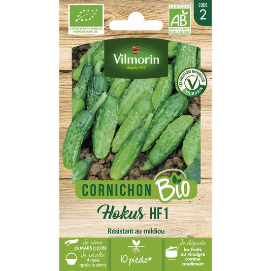 Cornichon kokus bio f1 Vilmorin - Graines potagères - Fruits sans ...