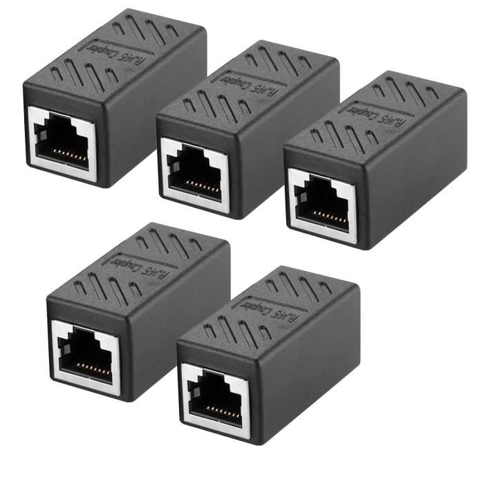 Coupleur RJ45 - Connecteur RJ45 Cat7, Cat6, Cat5e - Compatible avec ...