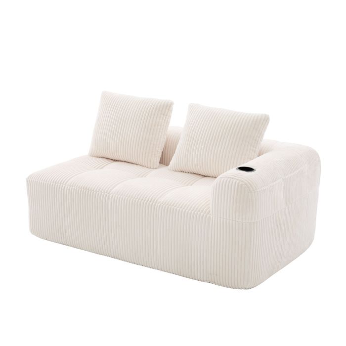 MEUBLES COSY Fauteuil ou canapé inclinable en velours côtelé avec ...