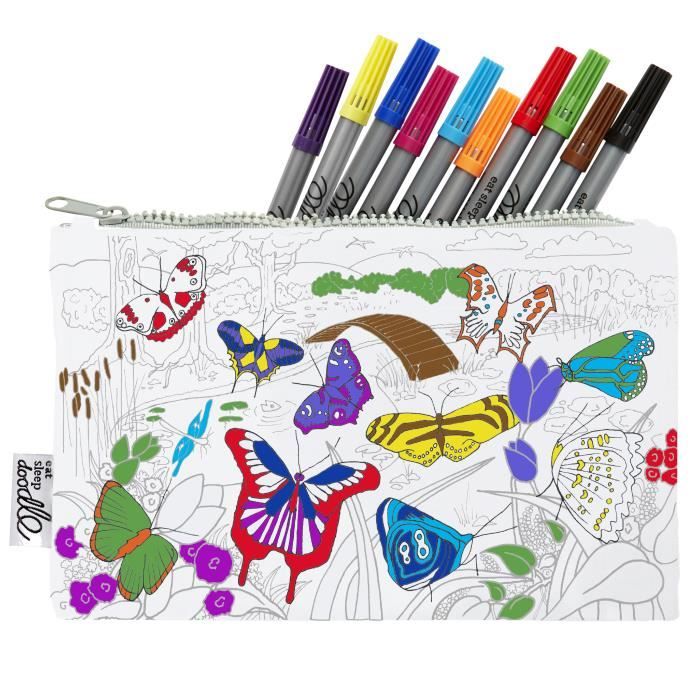 Trousse colorier et apprendre enfant - Papillon Eat Sleep Doodle ...