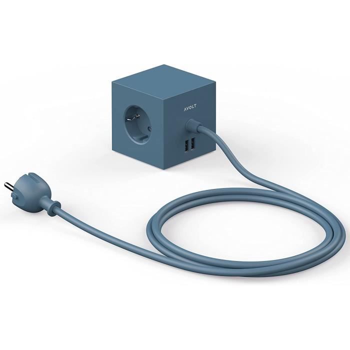 Multiprise Electrique - Multiprise USB Cube avec 3 Prises et 2 Ports ...