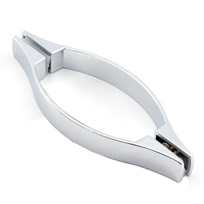 Poignée de porte coulissante en verre, en alliage chromé, pour salle de ...