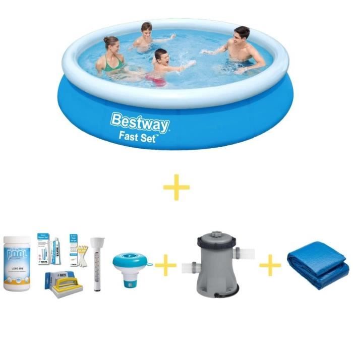 Piscine Bestway - Fast Set - 457 x 84 cm - Y compris le kit d'entretien ...