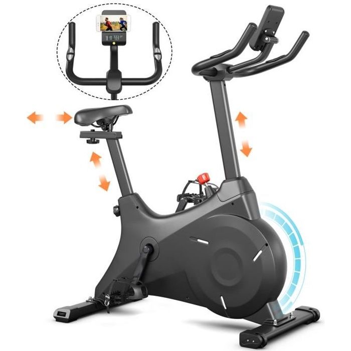 COSTWAY Vélo Magnétique Intérieur Résistance sans Limite avec Selle ...