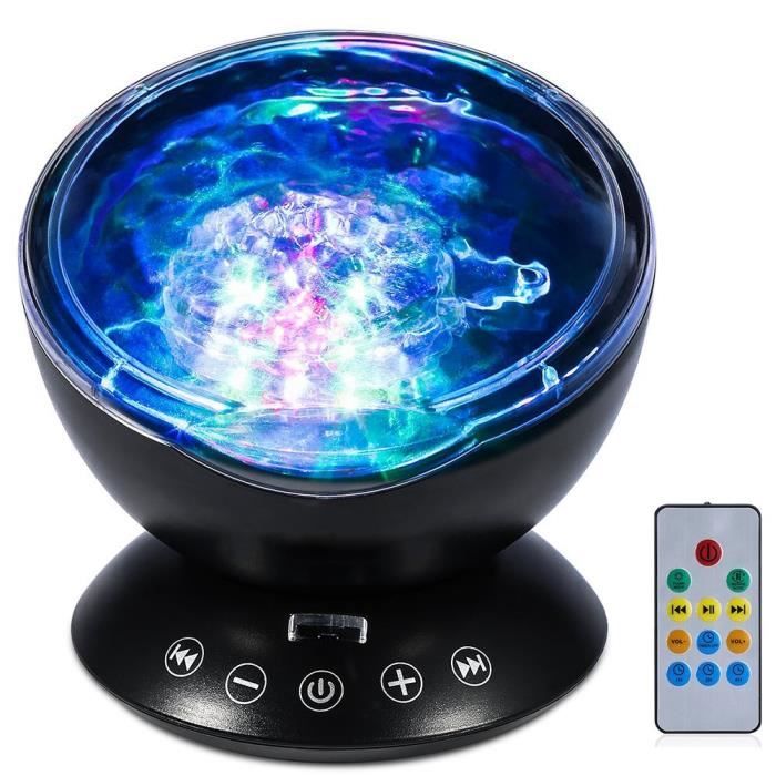 Duokon Lumière LED Ocean Projecteur de veilleuse LED Ocean Wave avec 7 ...