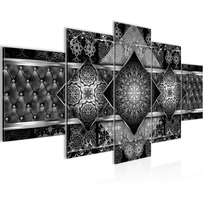 Abstrait Mandala Tableau Murale Impression Sur Toile Intissee 5 Parties ...