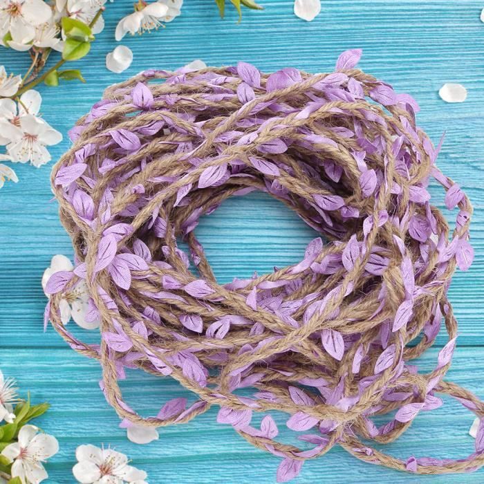 LAN 10 mètres ruban de feuille artificielle guirlande tressée tissage ...