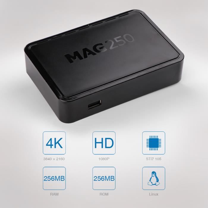 MAG 250 IPTV Décodeur numérique Avec la télécommande Lecteur multimédia ...