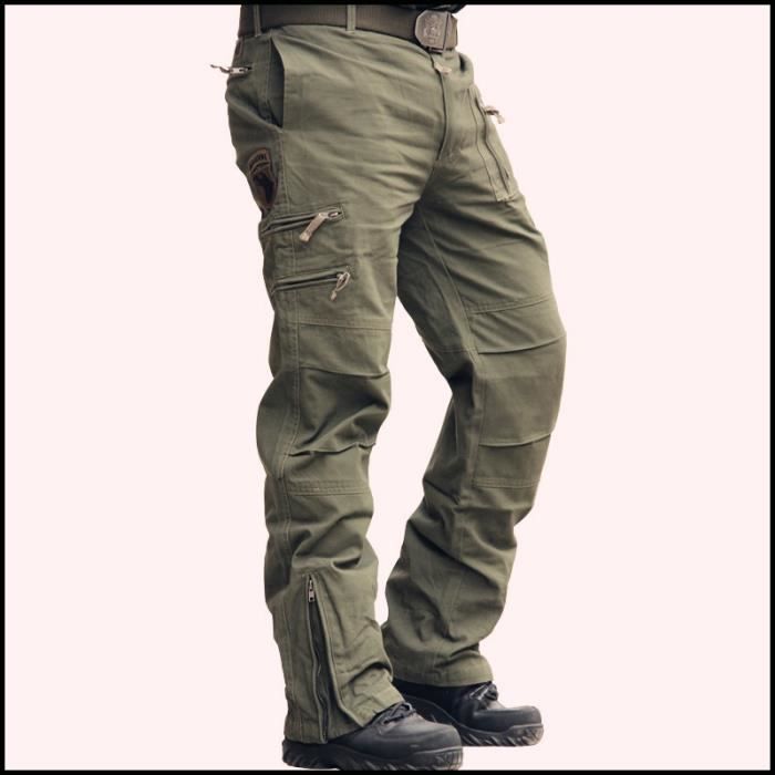 Jamickiki Luxe Pour Hommes Multi Poche Militaire Jeans Décontracté ...