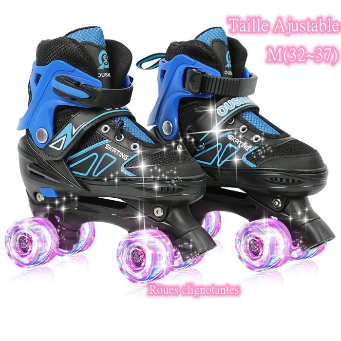 ERROLVES®Patins à roulettes Réglables,Roue de flash,Rollers Quad pour ...