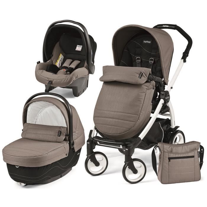 TRIO BOOK PEG PEREGO BLOOM BEIGE (Chassis bp 51 Blanc/Noir) - Cdiscount ...