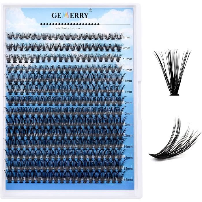 Extension Cils Bouquet 280PCS Cluster Individuels Naturel Faux-cils DIY ...