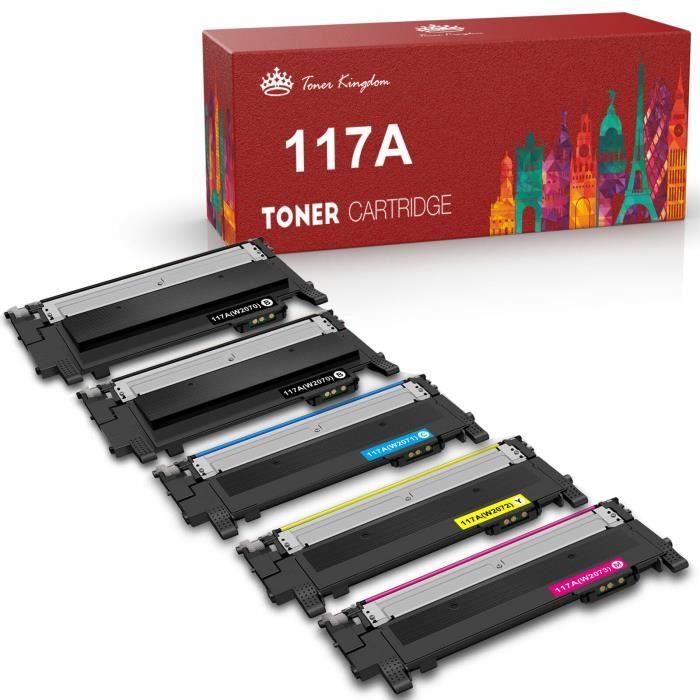 Cartouche 117A de TONER KINGDOM compatible avec HP Color Laser - Pack ...