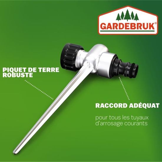 Arroseur de jardin GARDEBRUK - irrigation jusqu'à 24m - embout ...