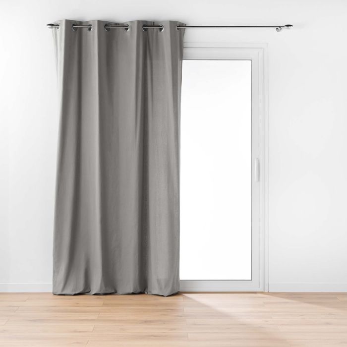 Rideau à œillets 135 x 260 cm – polycoton – Twily Gris - Cdiscount Maison