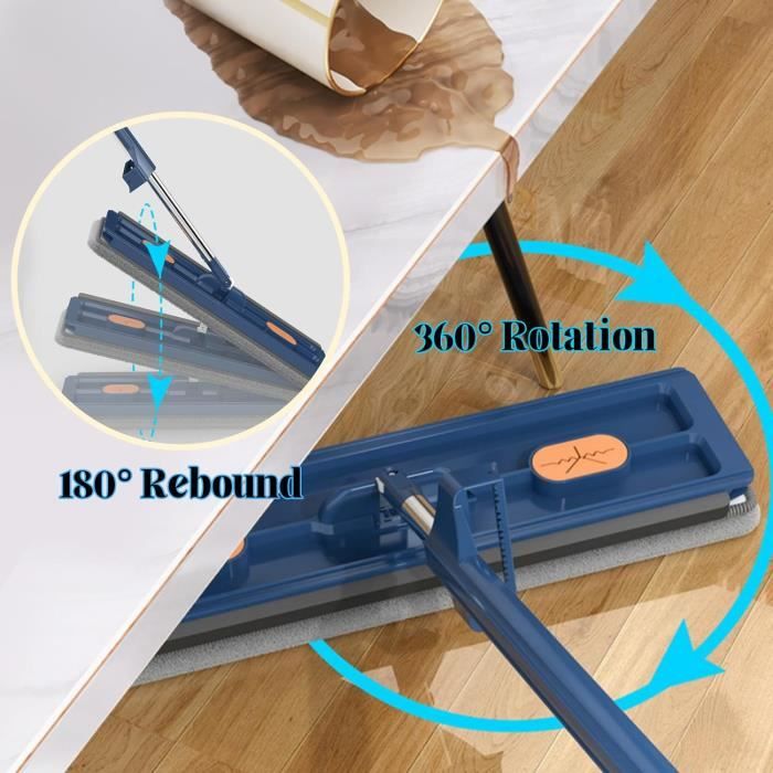 Ultraclean Grand Balai Plat, Balai Magique À 360 Degrés Avec Grattoir ...