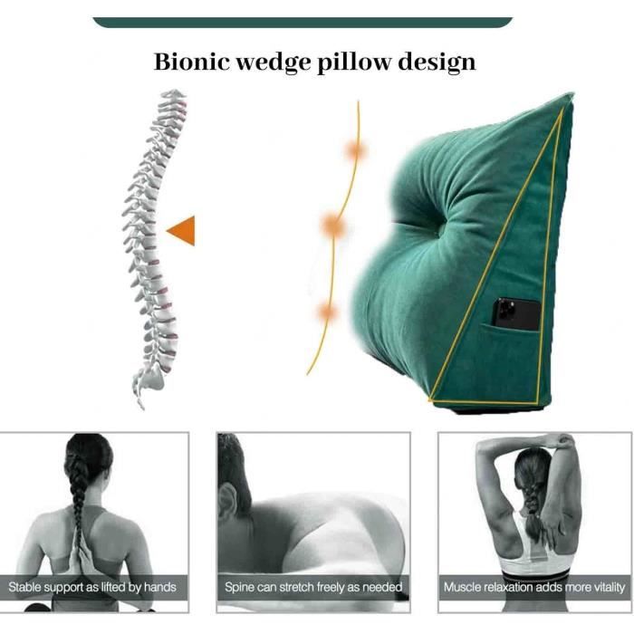 Coussin De Lecture Pour Lit Ou Canapé Triangulaire Coussin Dossier ...