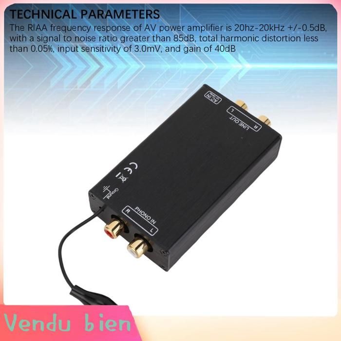 TMISHION Préampli phono Phono Preamp MM Turntable Mini Stereo Audio ...