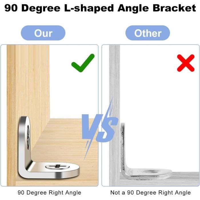 Flintronic Lot de 22 Equerre d'assemblage, équerre de Fixation en Forme ...
