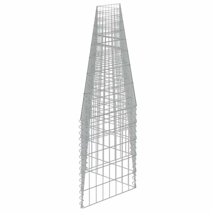 Mur de gabion en acier galvanisé - 630x30x50 cm - Argent - Taille du ...