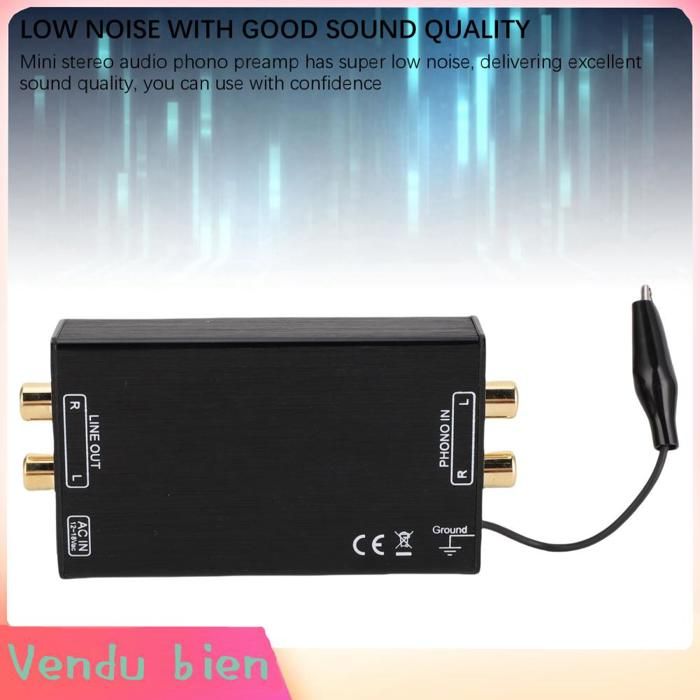TMISHION Préampli phono Phono Preamp MM Turntable Mini Stereo Audio ...