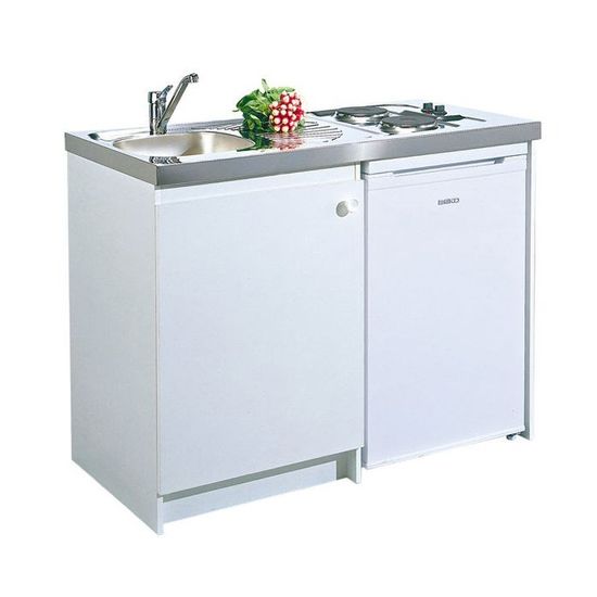 Kitchenette standard MODERNA - Blanc - Dimensions : 1200 x 600 mm ...