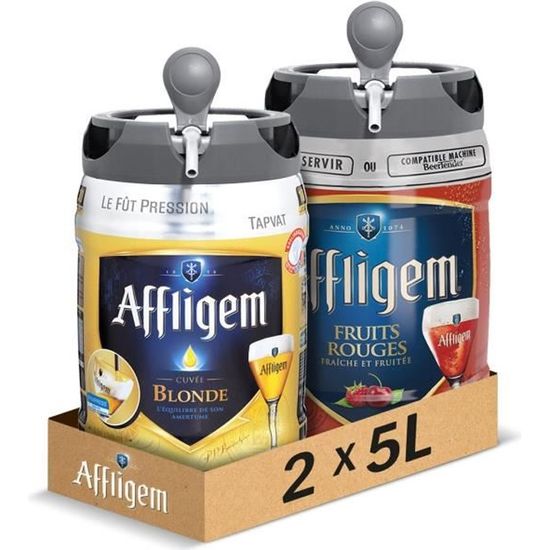 Pack Bière - Bière Affligem Blonde, Affligem Fruits Rouges - mix 2 fûts ...