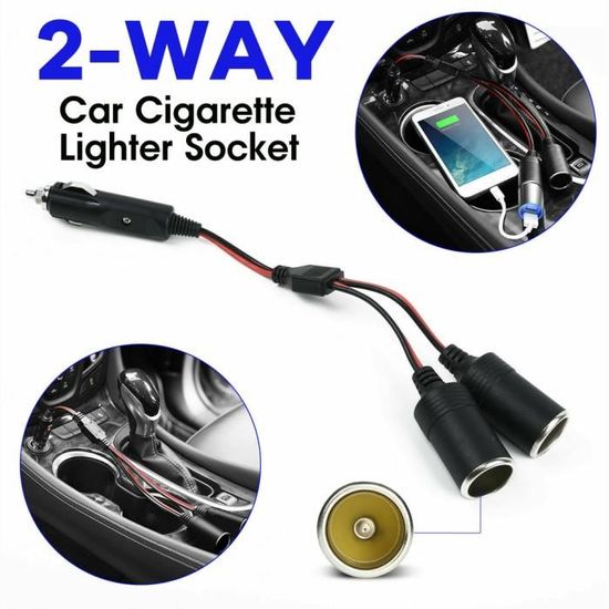 Prise allume-cigare,Allume-cigare de voiture 120W 2 voies, séparateur ...