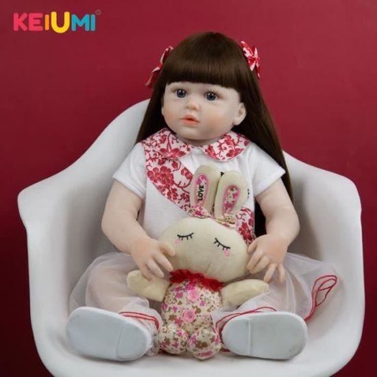 Poupée KEIUMI entièrement en Reborn – Silicone 23 pouces corps réaliste princesse nouveau 23 ...