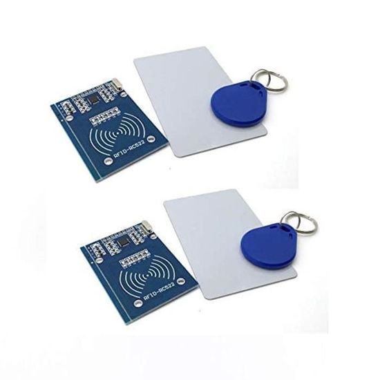 2 pcs RC522 Module de Lecture de Carte RFID pour Arduino, Raspberry Pi ...