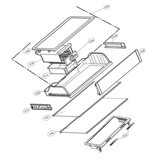 Clayette, étagère repère 149c Frigo, Réfrigérateur, Congélateur ...