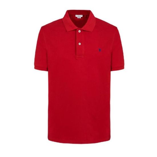 Polo Homme Rouge U.S. POLO ASSN. - Coton - Ajustée - Manches courtes ...