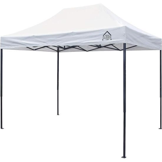 Tonnelle Pop-Up 3X2M Entièrement Imperméable - Blanc[J5529] - Cdiscount ...