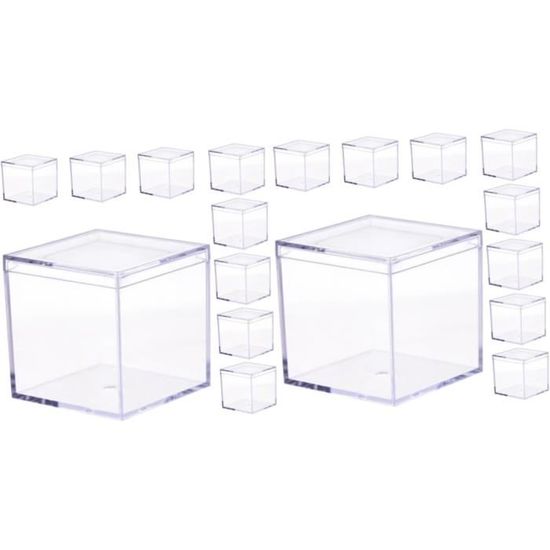 18 pièces petite boîte transparente Mini boîte à bonbons boîte de ...