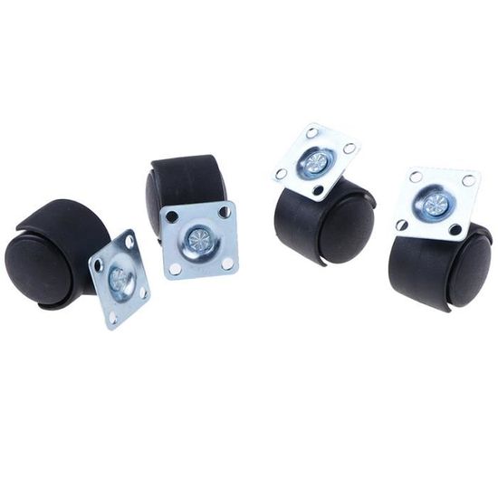 ROUE - ROULETTE,Rouge--Roulettes pivotantes universelles en Nylon PP ...