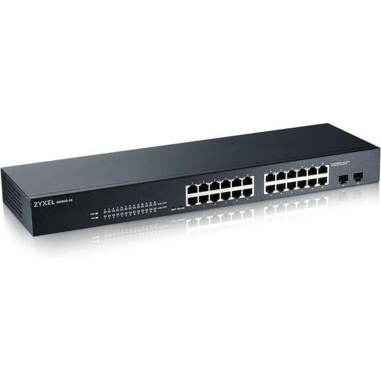 Switch Gigabit Zyxel à 24 Ports - Gestion Intelligente - Montage sur ...