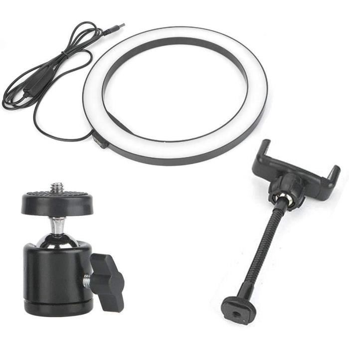 2400-3000Lm 12W Led Dimmable Ring Light Avec Pince De Téléphone ...