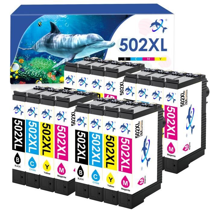 FINEST-4U Cartouches encre Compatible Epson 502XL 502 XL pour Epson WF-2860 WF-2860DWF WF-2865 ...