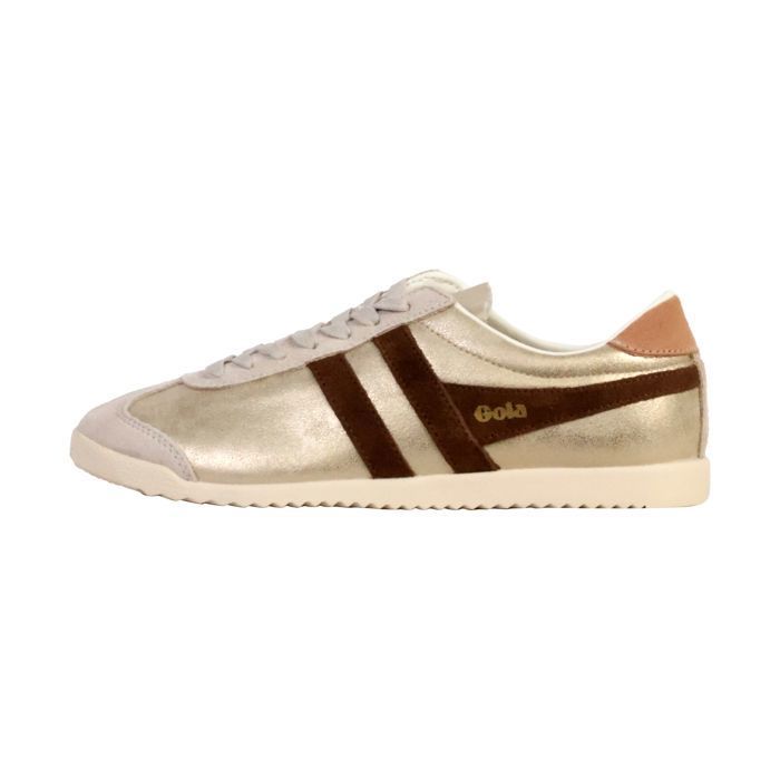 Basket Cuir Gola Bullet Blaze - Or/Marron sombre/Camel Or/Marron sombre ...