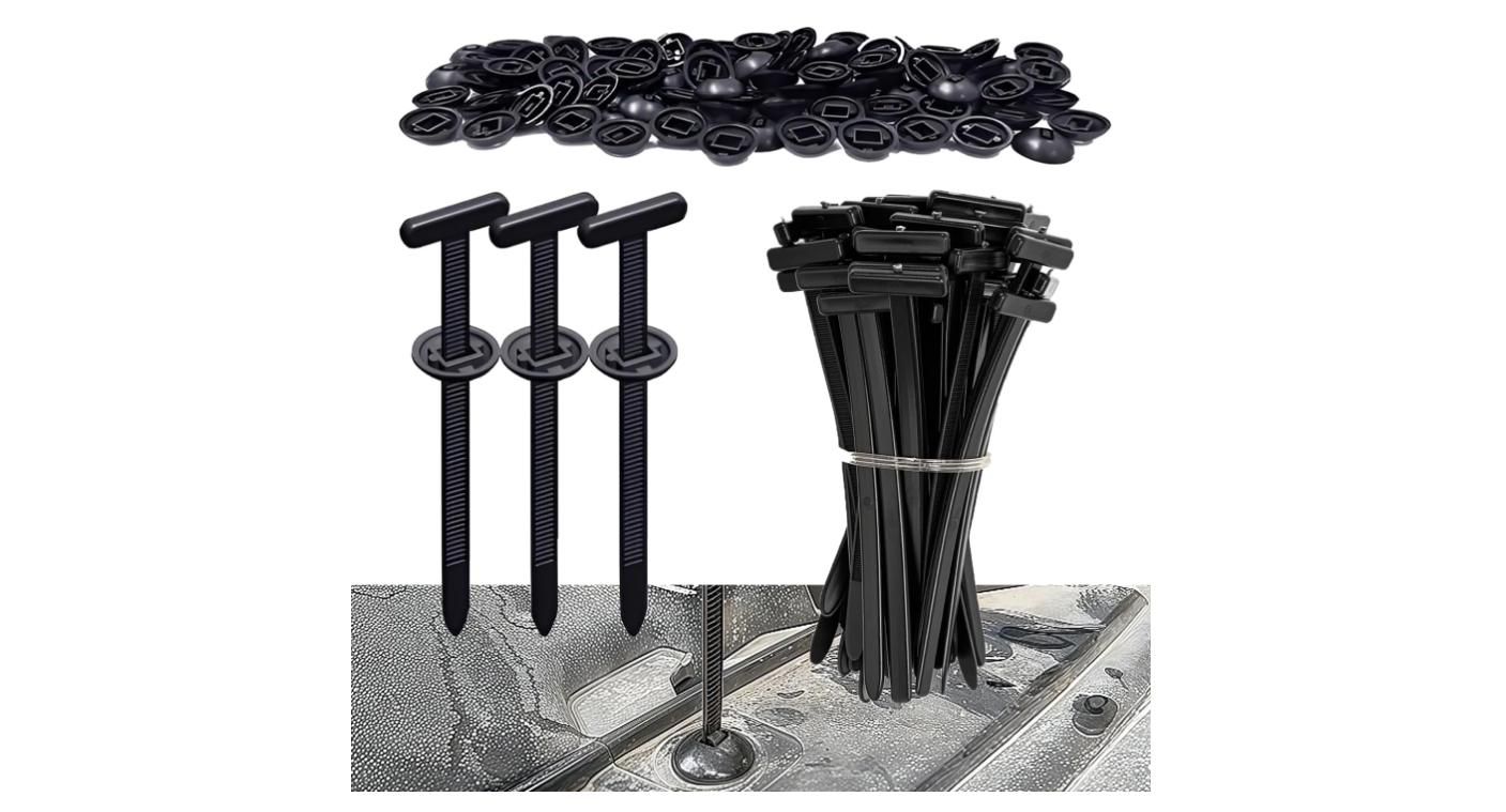 Rivet,200pcs Universal Nylon Buckles, Universal Self-Locking Nylon ...